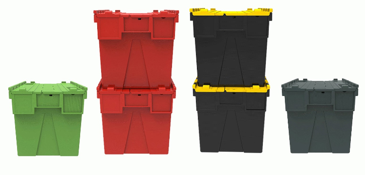New damage-resistant attached lid container | Go Plastic Pallets