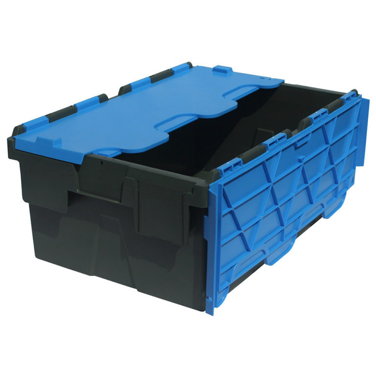 Attached Lid Containers | Attached Lid Boxes | Go Plastic Pallets