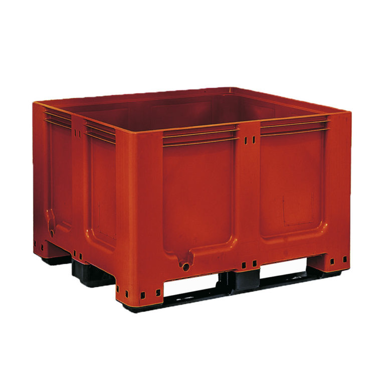 GoPalletBox 1210S 3R Red - Rigid Plastic Pallet Box | Go Plastic Pallets