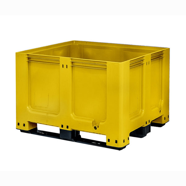 GoPalletBox 1210S 3R Yellow - Rigid Pallet Box | Go Plastic Pallets